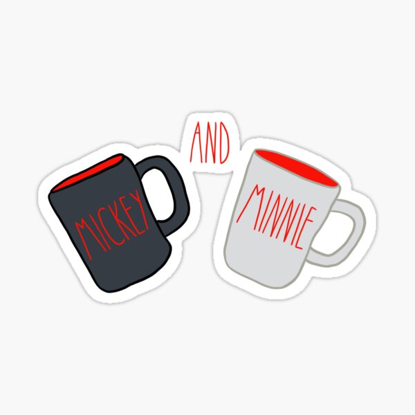 Pegatina «Mickey y Minnie Rae Dunn: tazas» de amy-rinnn | Redbubble