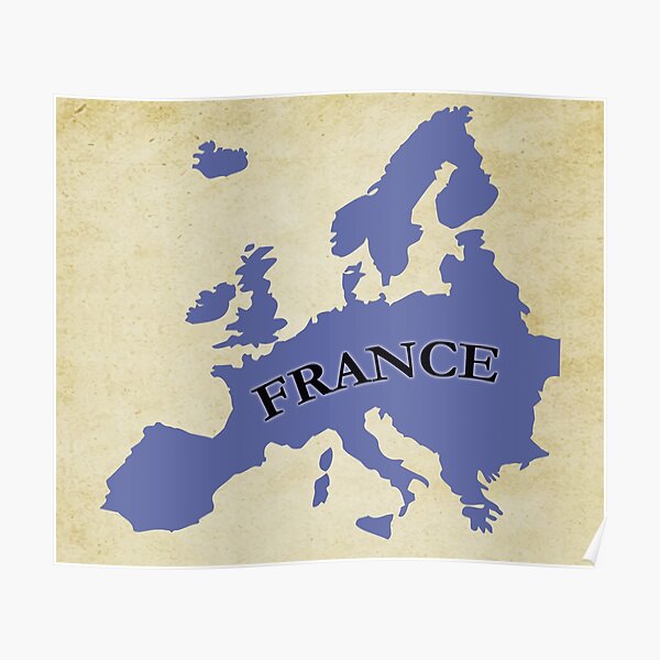 "France as the Big blue blob in Europe - Europa Universalis IV " Poster ...