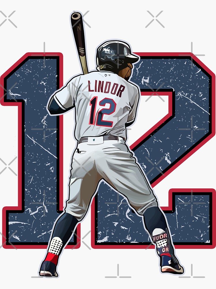"Francisco Lindor with 12 Numbers" Sticker for Sale by VectorTower ...