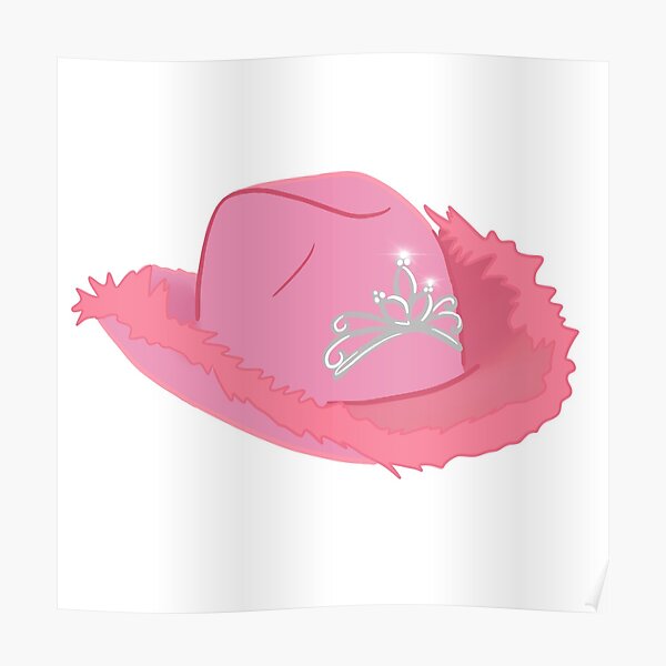 "Pink cowboy hat " Poster by avasart- | Redbubble