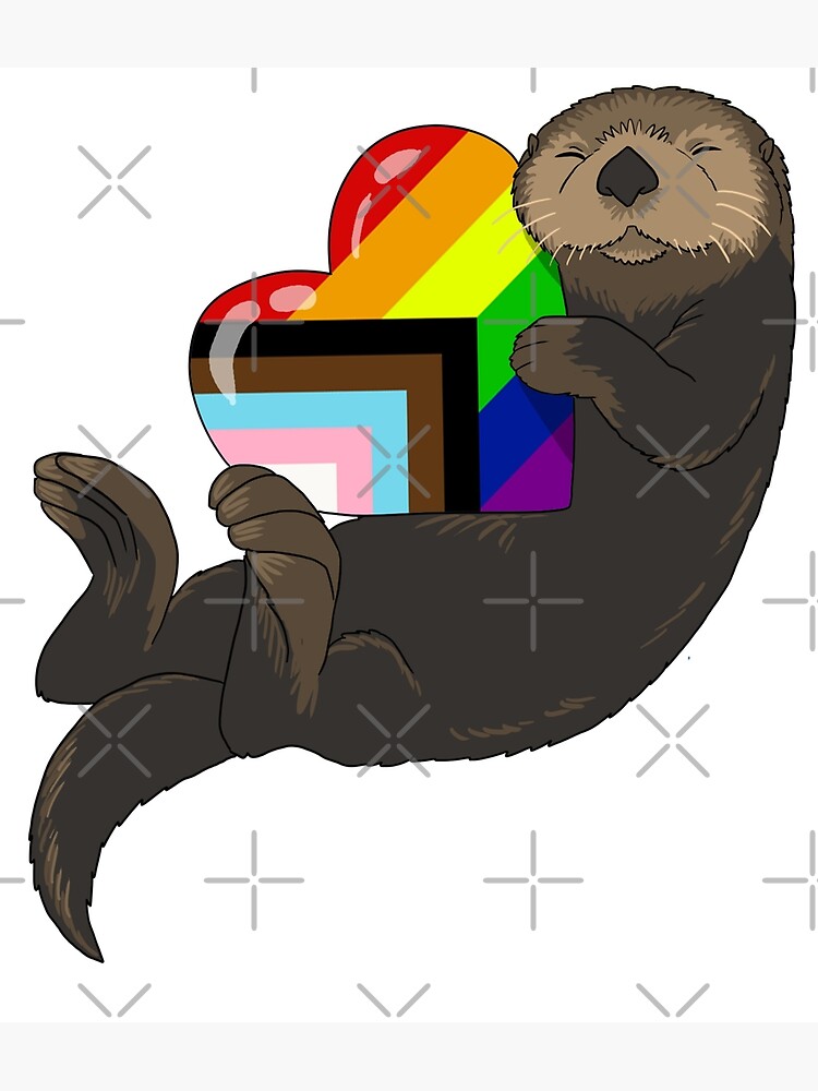 "Pride Pets - Otter Progressive Pride Flag" Poster for Sale by ...