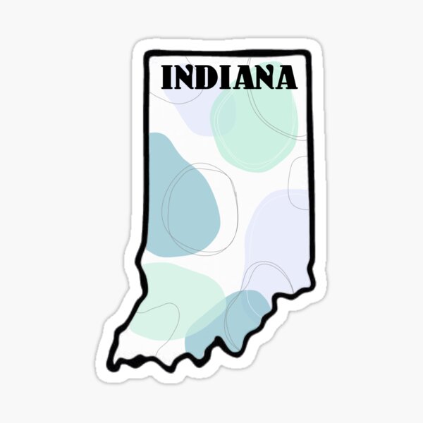 "Indiana Abstract State" Sticker for Sale by radiant-designs | Redbubble