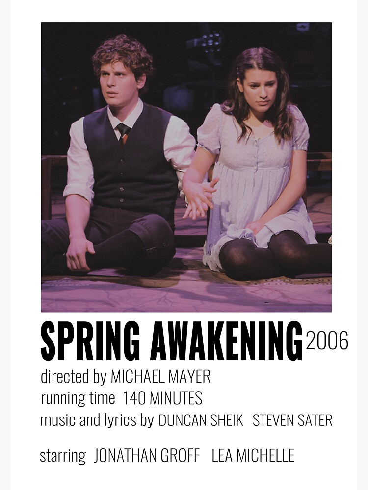"Spring Awakening Musical Poster" Sticker for Sale by broadwaycantdie ...