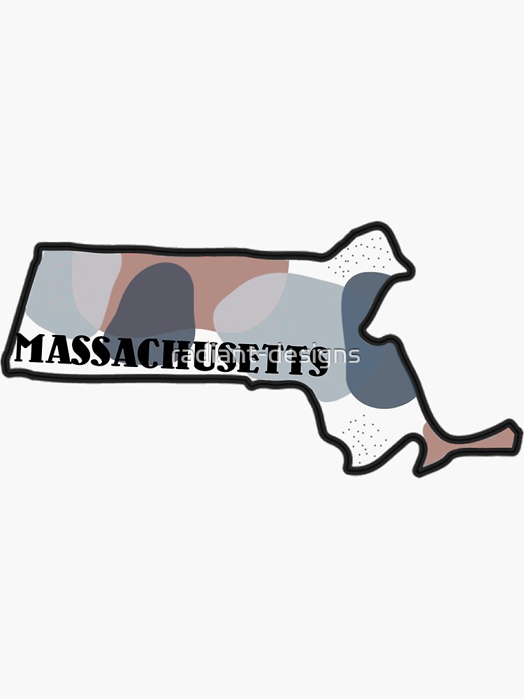 "Massachusetts Abstract State" Sticker by radiant-designs | Redbubble