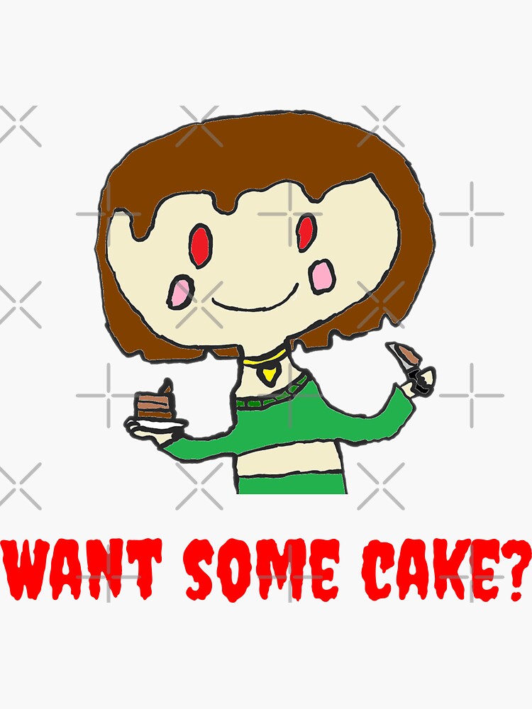 "Chara Want Some Cake" Sticker for Sale by Lilshopofrandom | Redbubble