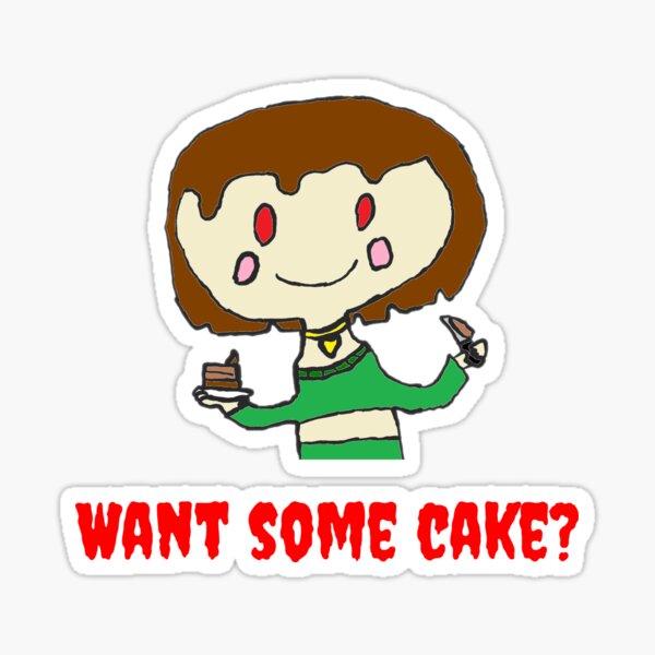 "Chara Want Some Cake" Sticker for Sale by Lilshopofrandom | Redbubble