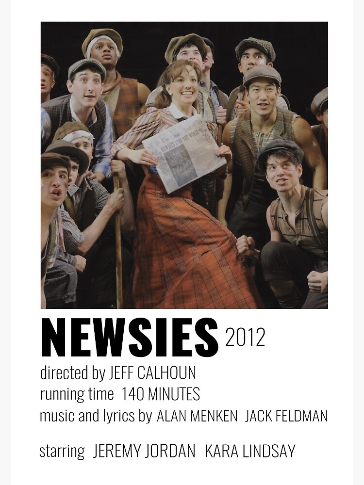 Newsies Broadway Musical Poster Premium Matte Vertical Poster sold by ...