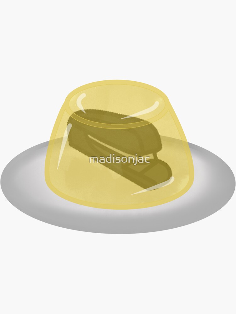 "The Office Stapler In Jello Jim/Dwight Prank" Sticker for Sale by ...