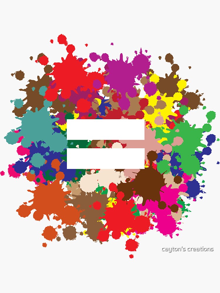 "Equality Symbol" Sticker for Sale by caytonunderwood | Redbubble
