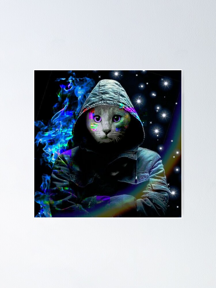 Póster «Gato hacker cibernético» de Googloborg | Redbubble