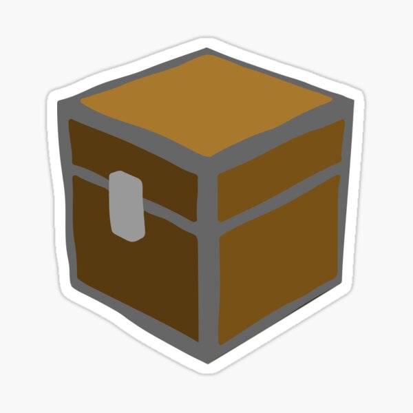 "Minecraft Chest Minimalist" Sticker by Maxtown | Redbubble