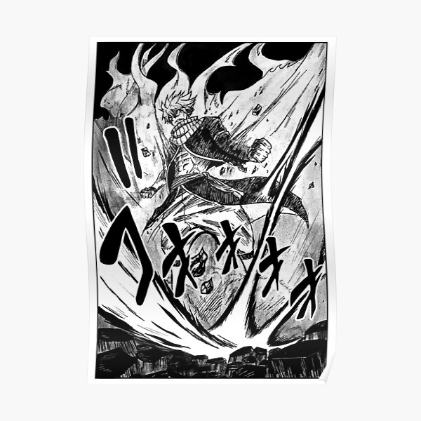 "Fairy Tail Natsu Manga Panel " Poster by mjacobsfc201 | Redbubble