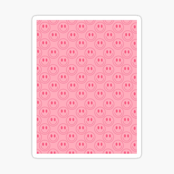 "NEON PINK SMILEYS" Sticker by Glossypop | Redbubble