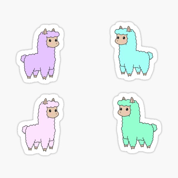 "llama sticker pack " Sticker by holy-honey | Redbubble