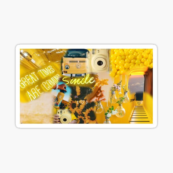 "yellow computer screensaver" Sticker for Sale by CaptuRecreate | Redbubble
