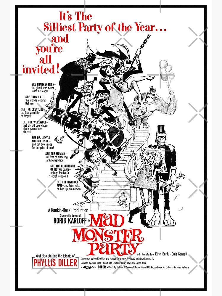 "Mad Monster Party (1967)" Poster by postersrestored | Redbubble