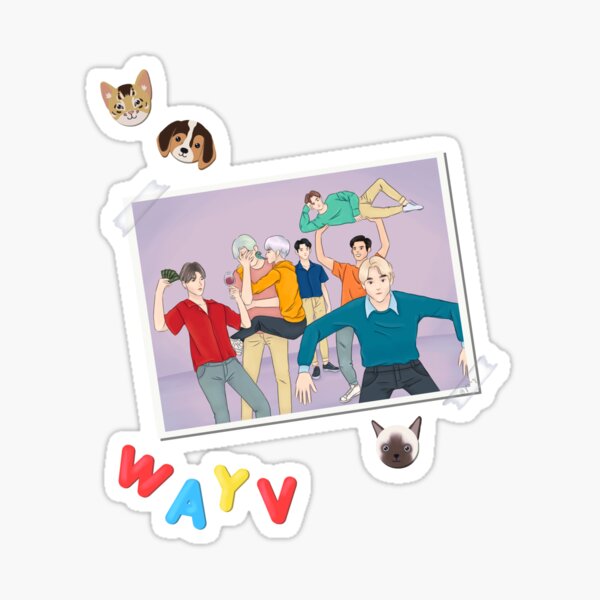 "WayV Family Fridge" Sticker for Sale by jizhg | Redbubble