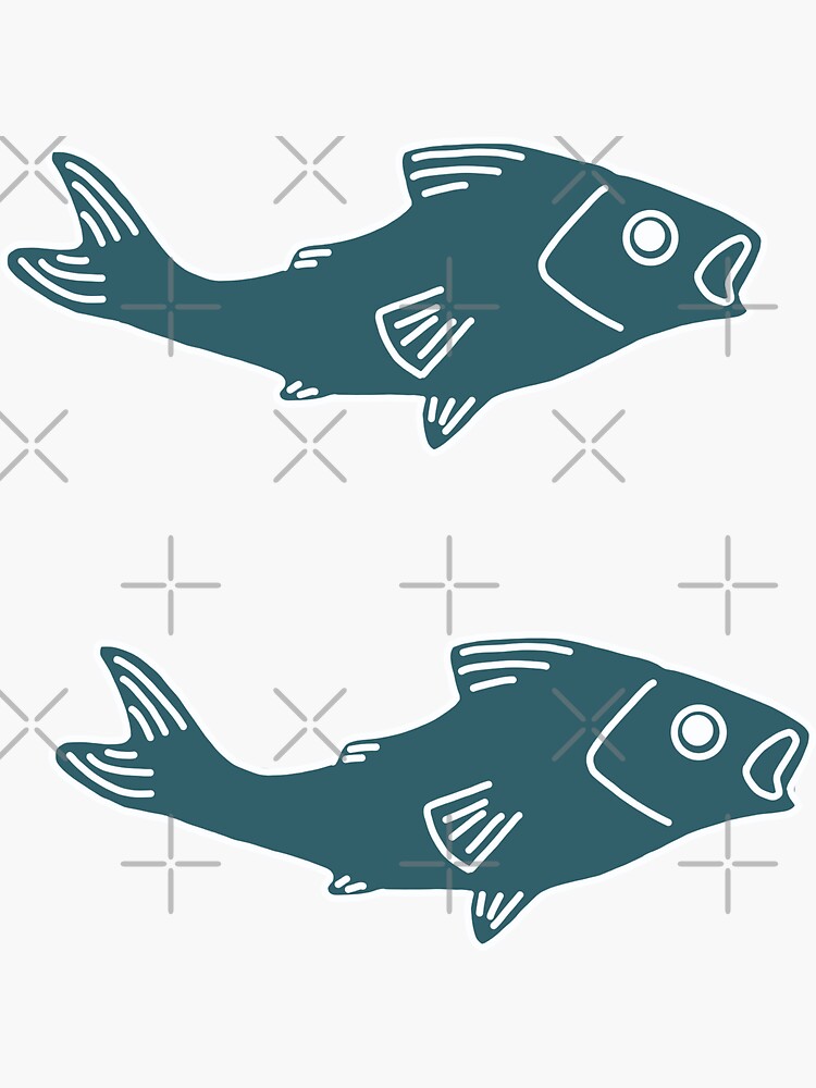 "Eroda Fish - White Outline" Sticker by avaadanielss | Redbubble