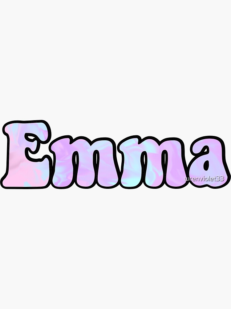 "Emma Sticker" Sticker for Sale by wrenviolet33 | Redbubble