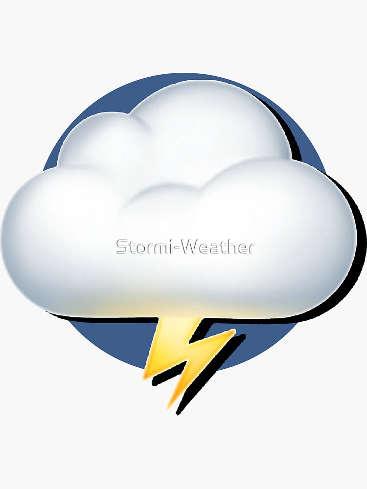 "Cute storm emoji" Sticker for Sale by Stormi-Weather | Redbubble