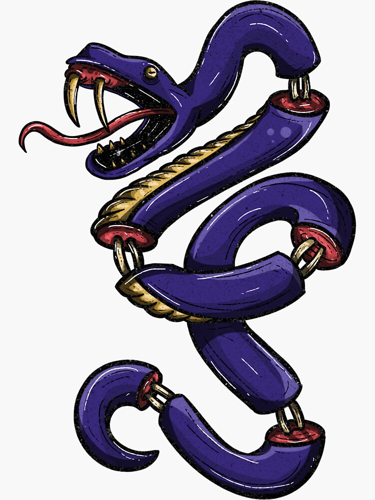 "Broken snake" Sticker for Sale by andymvera | Redbubble