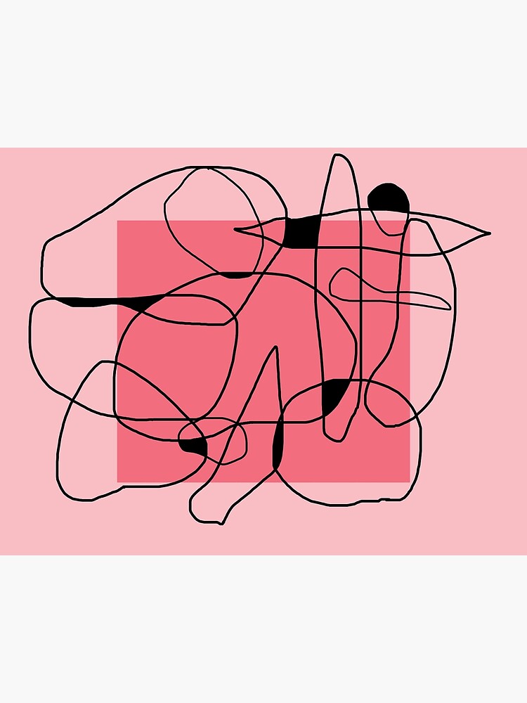 "Modern Pink Line Drawing" Poster for Sale by lydiaspeterson | Redbubble
