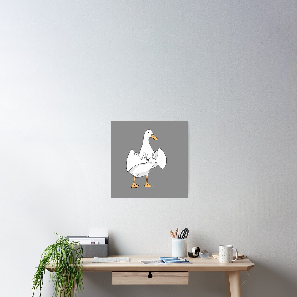 "Gang sign duck" Poster by lazyphilosopher | Redbubble