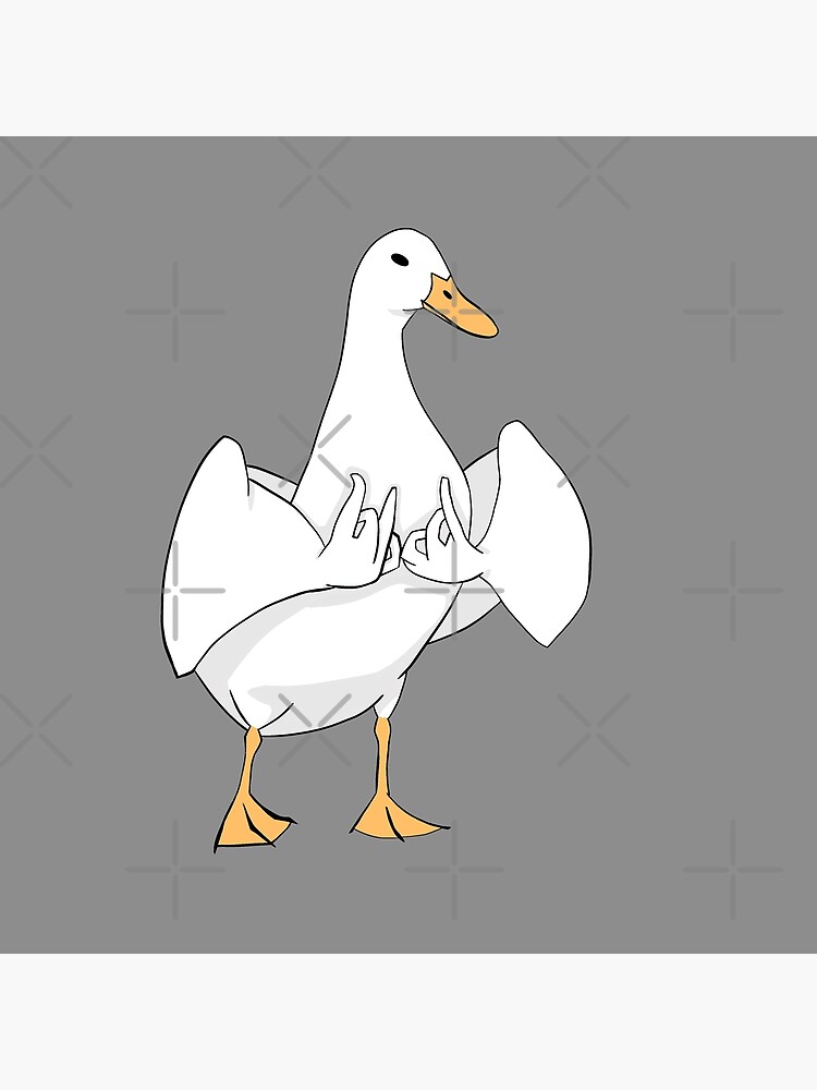 "Gang sign duck" Poster by lazyphilosopher | Redbubble