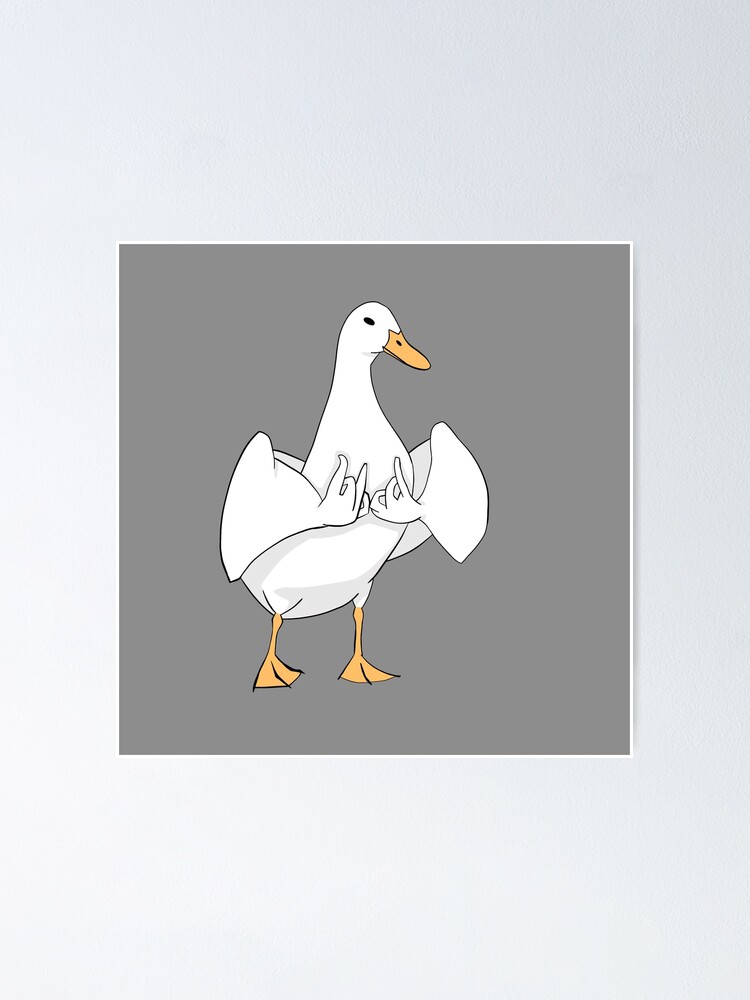 "Gang sign duck" Poster by lazyphilosopher | Redbubble