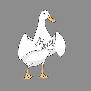 "Gang sign duck" Sticker for Sale by lazyphilosopher | Redbubble