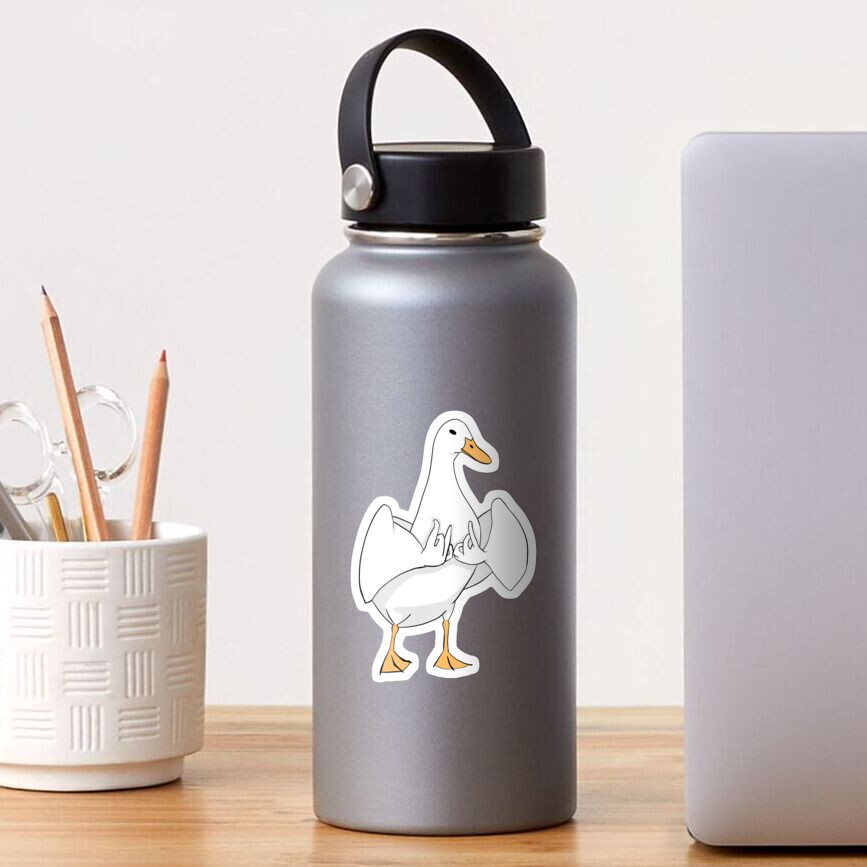 "Gang sign duck" Sticker for Sale by lazyphilosopher | Redbubble