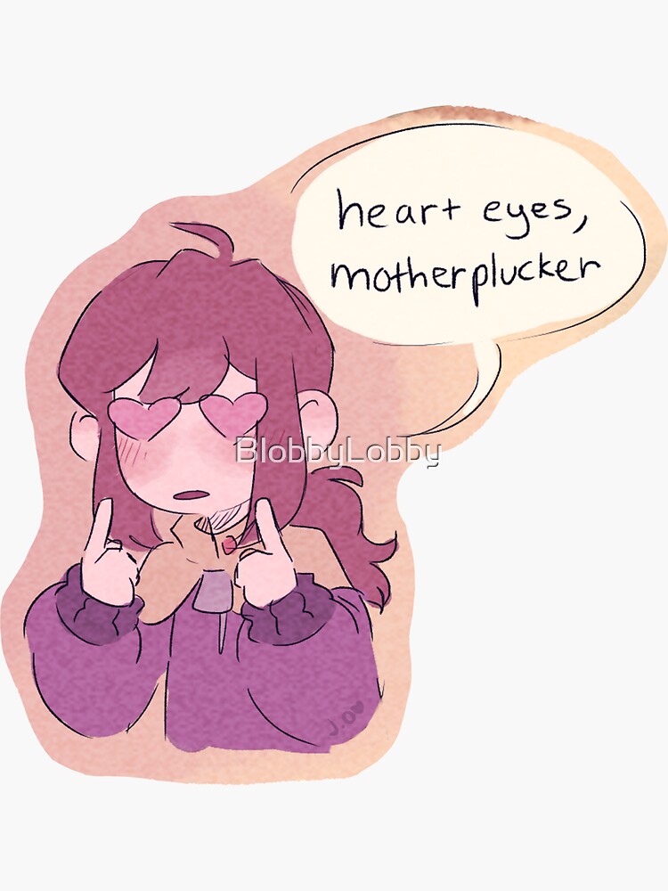 "heart eyes hat kid" Sticker for Sale by BlobbyLobby | Redbubble
