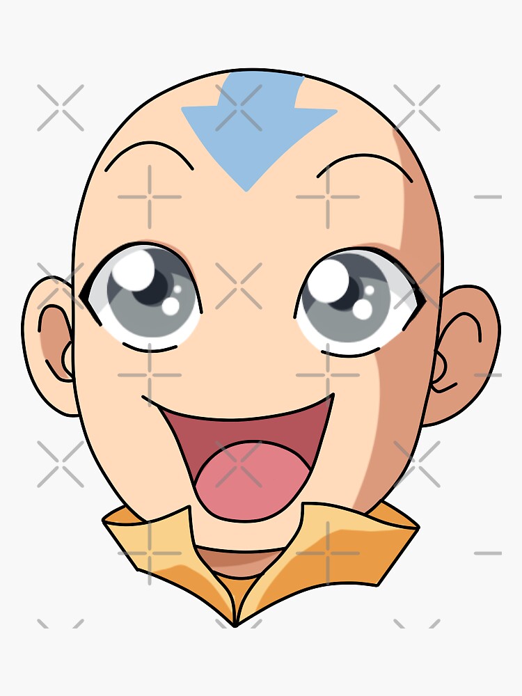 "Aang Chibi" Sticker by DragonAnalei | Redbubble
