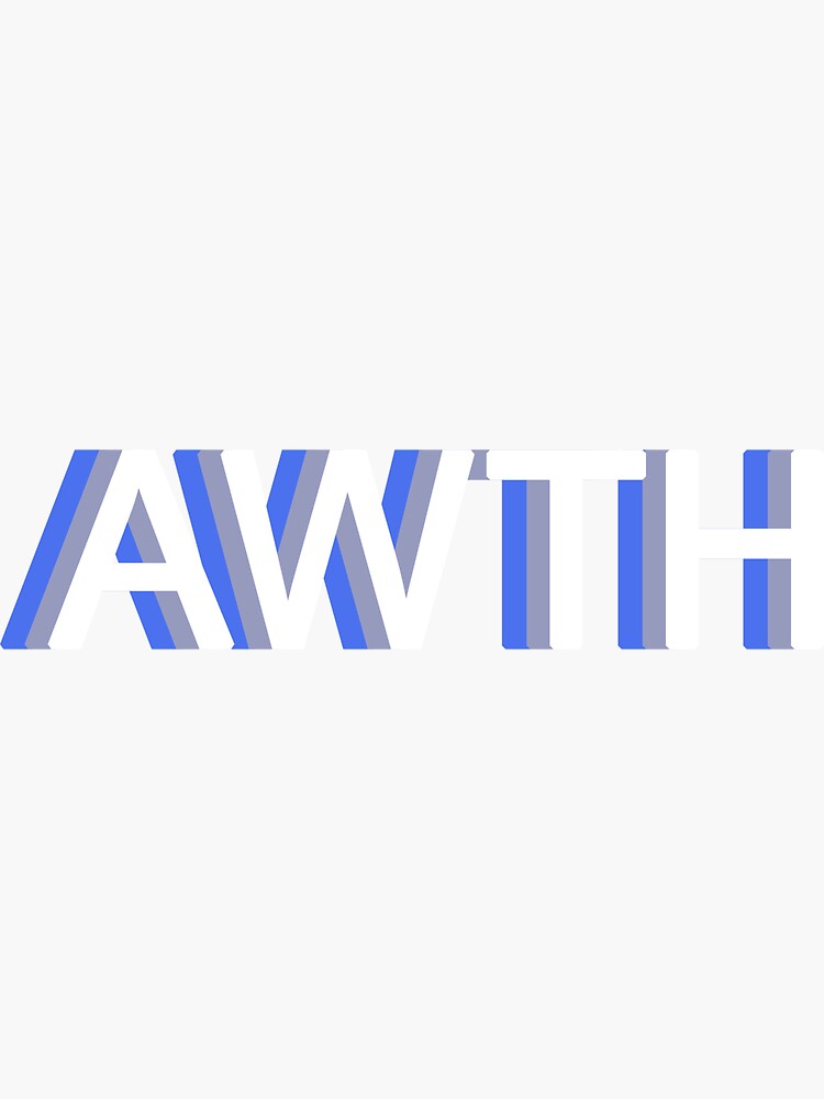 "AWTH Classic Logo" Sticker for Sale by AWTH | Redbubble
