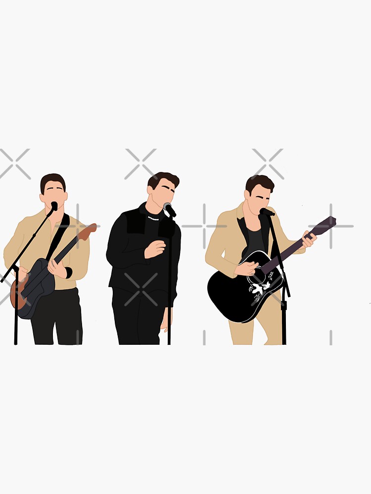 "Jonas brothers" Sticker for Sale by aangelides | Redbubble