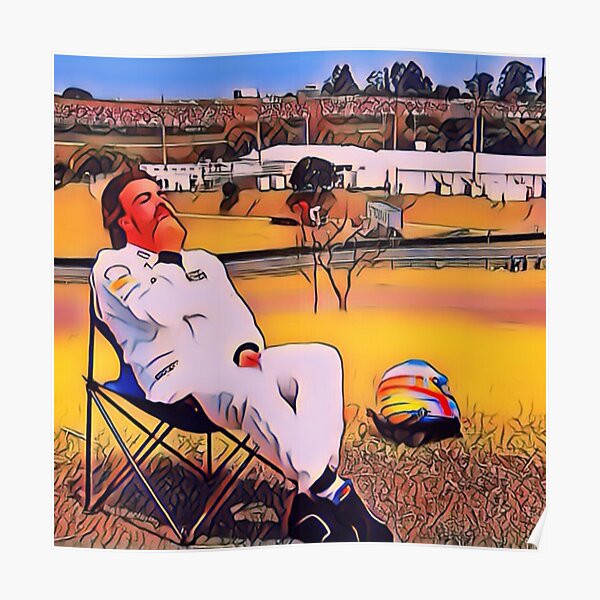 "Fernando Alonso deck chair" Poster by Kai-Ellington | Redbubble