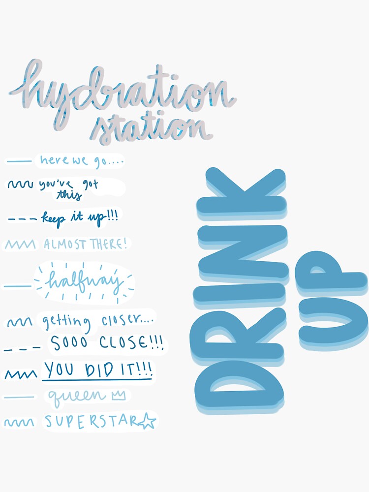 "Hydration station sticker pack" Sticker by tenniem21 | Redbubble