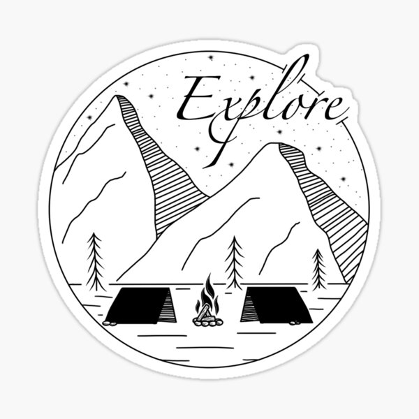 "Explore" Sticker by SweetasDesign | Redbubble