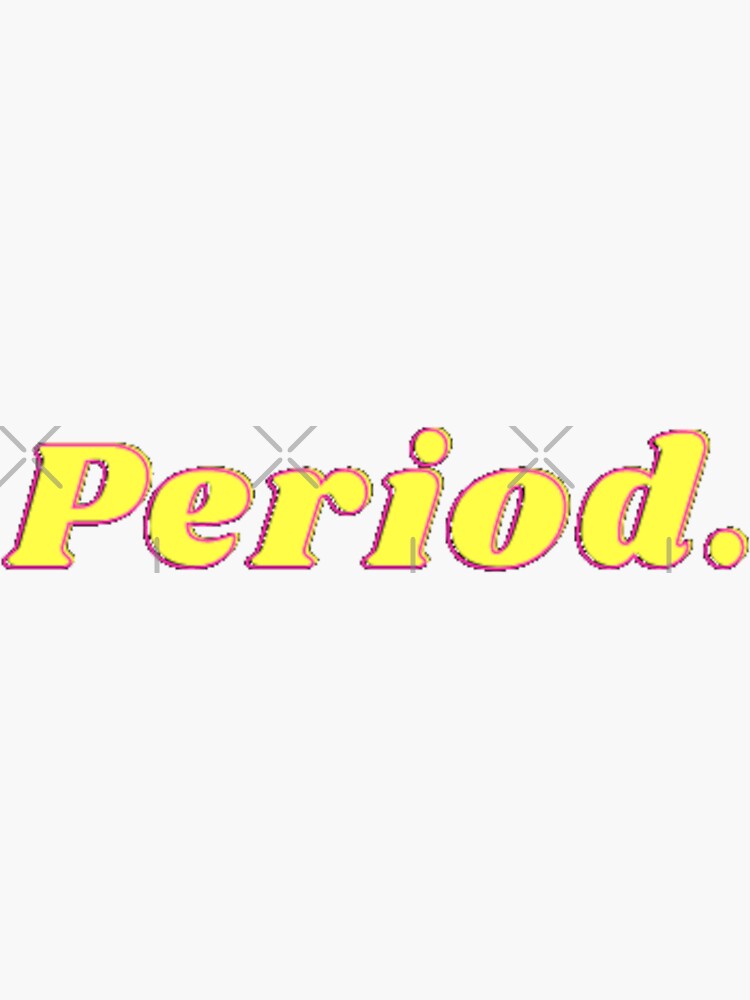 "Period" Sticker by Yekaior | Redbubble
