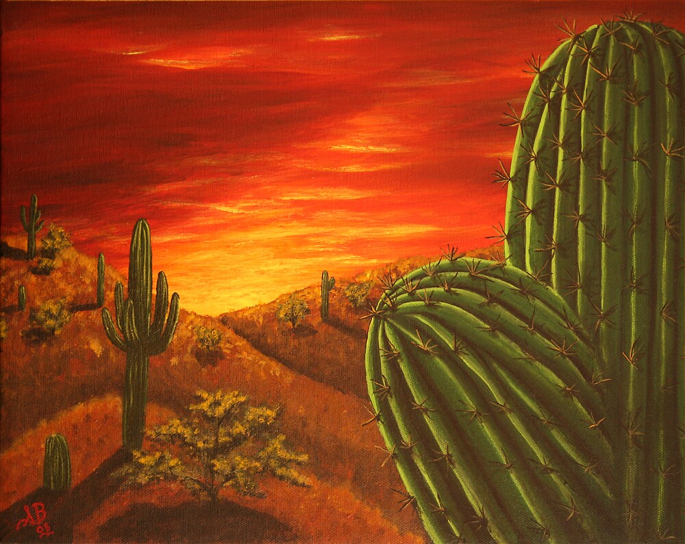 "Arizona Sunset Painting" by sstruse | Redbubble