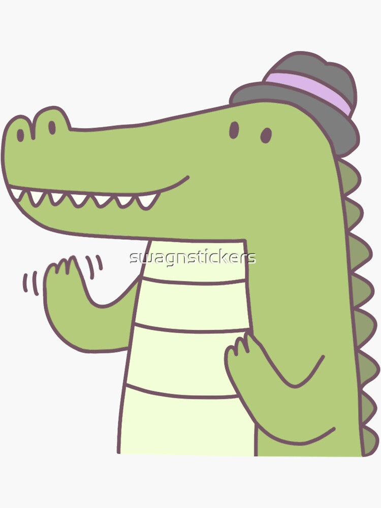 "waving alligator" Sticker by swagnstickers | Redbubble