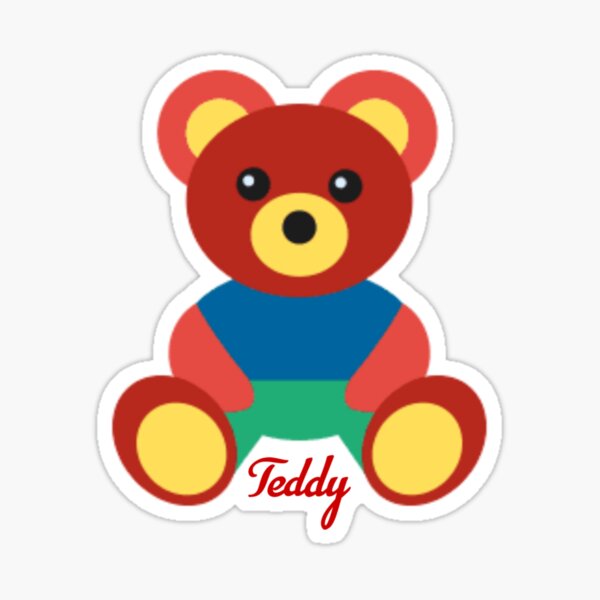 "Teddy" Sticker for Sale by Raviroshan | Redbubble