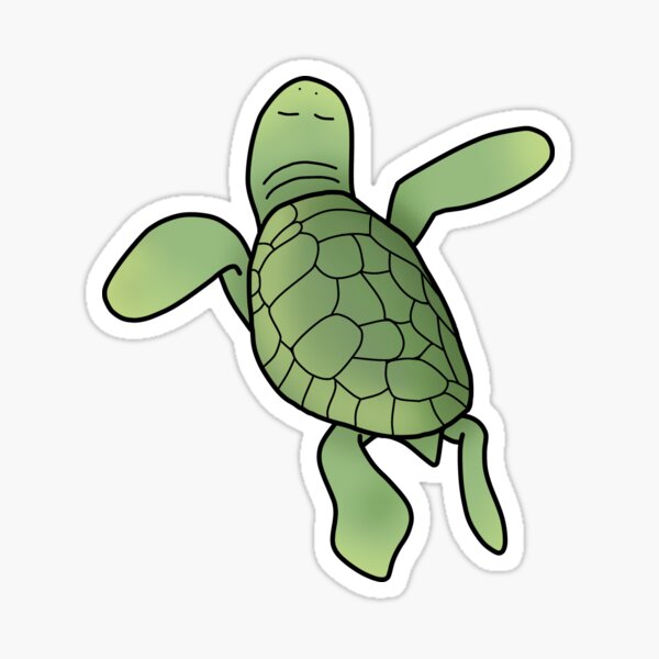 "Green baby turtle" Sticker for Sale by L-art | Redbubble