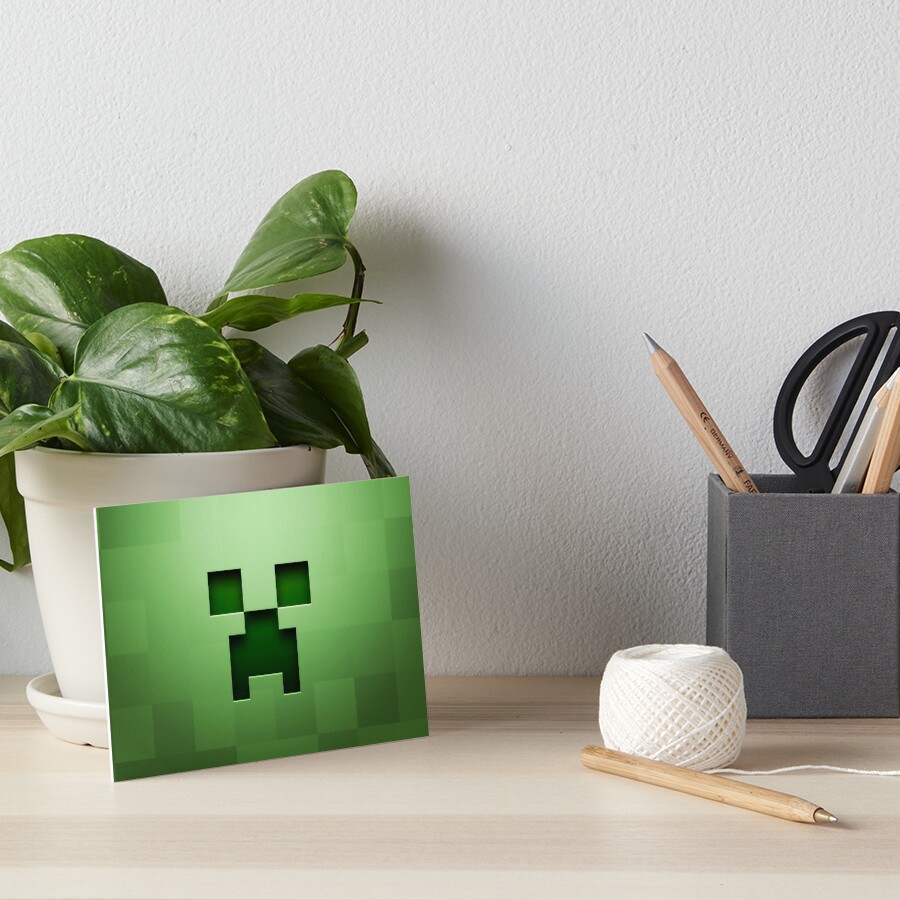 "Minecraft Face" Art Board Print for Sale by OneEyedSmile | Redbubble