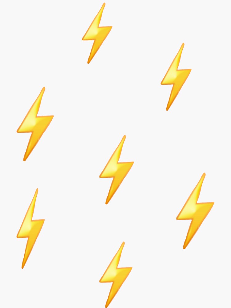 "Yellow Lightning sticker" Sticker for Sale by mikafain | Redbubble