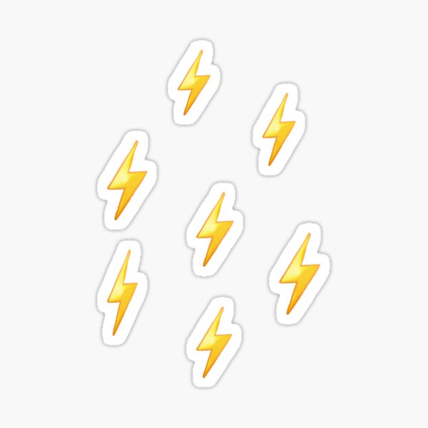 "Yellow Lightning sticker" Sticker for Sale by mikafain | Redbubble