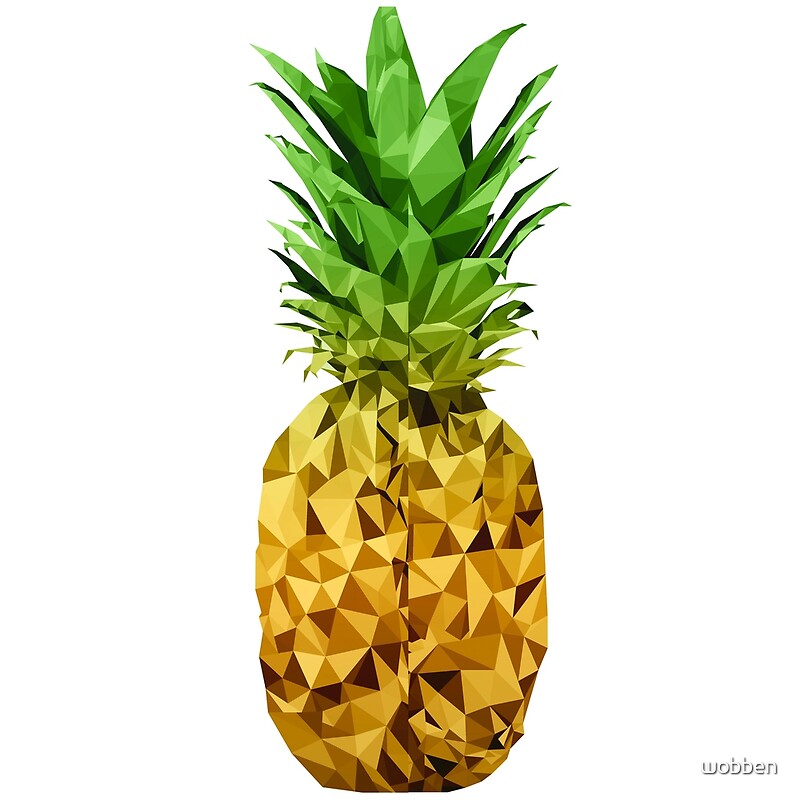 "Low Polygon Pineapple" by wobben | Redbubble
