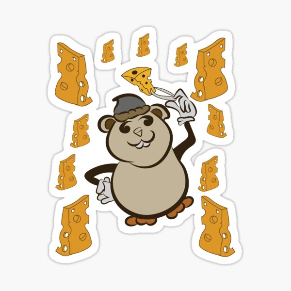 "Cheese Mice Cute Cute Kids Motif" Sticker for Sale by Grinover | Redbubble
