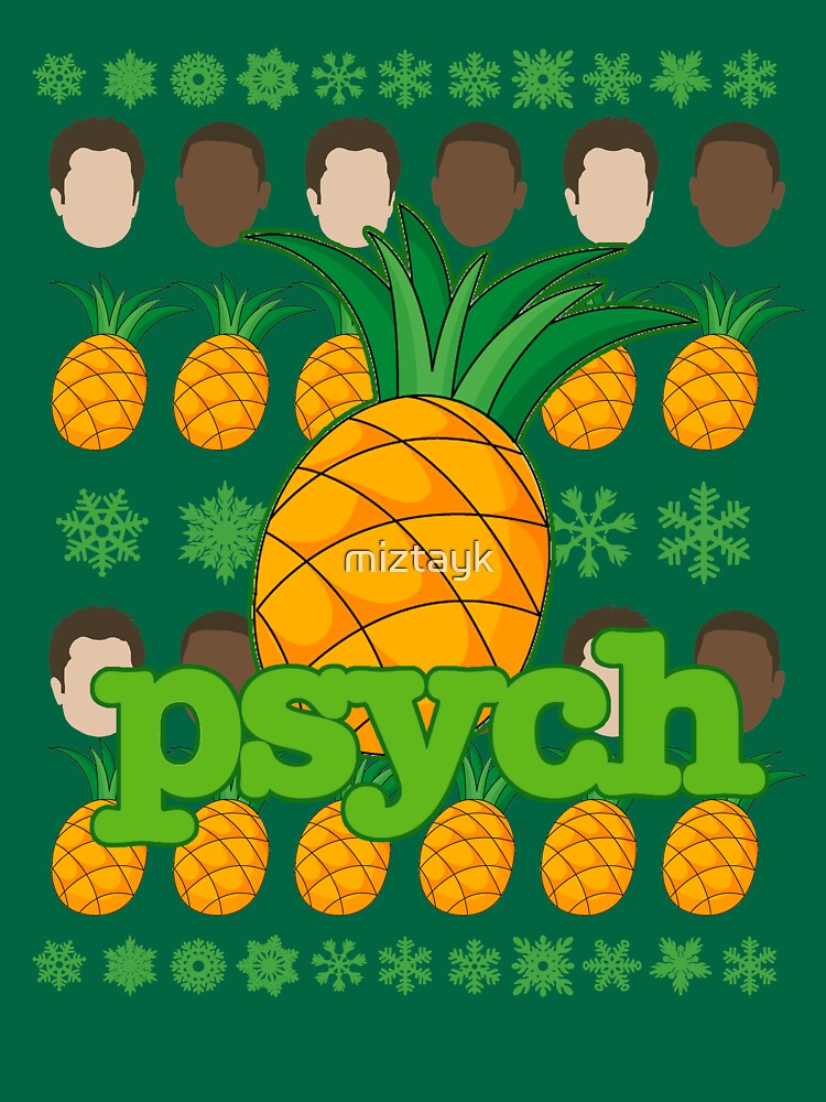 "Psych TV Show Shawn Gus Pineapple Holiday Theme" T-shirt for Sale by ...