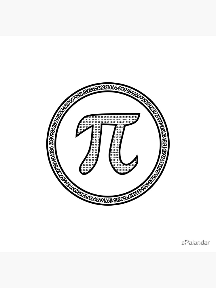 "Pi π circle White" Poster by sPalandar | Redbubble
